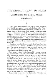 Causal theory of names - HKT Consultant